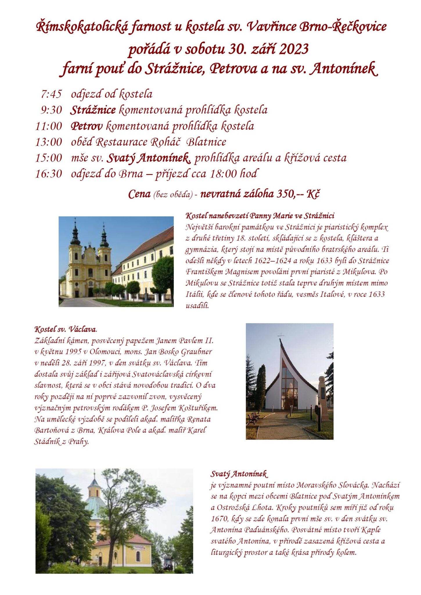 Podzimní farní pouť – Farnost Řečkovice